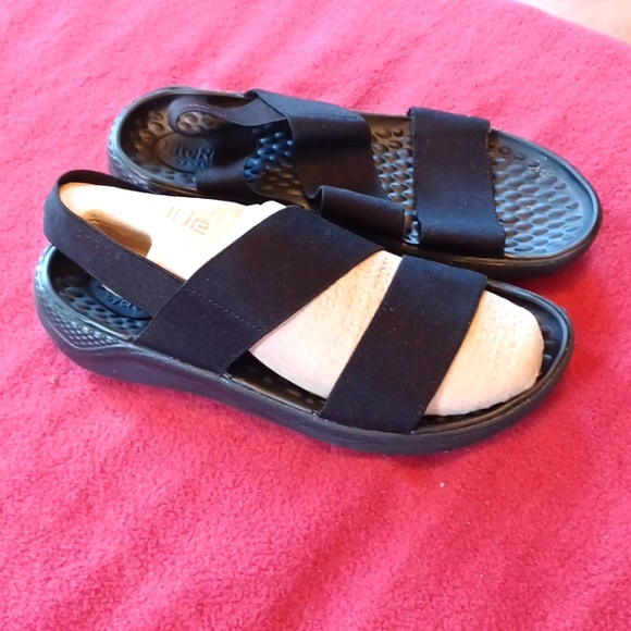 CROCS | Shoes | Crocs Sandals Womens Size 7 Black Lite Ride By Crocs ...